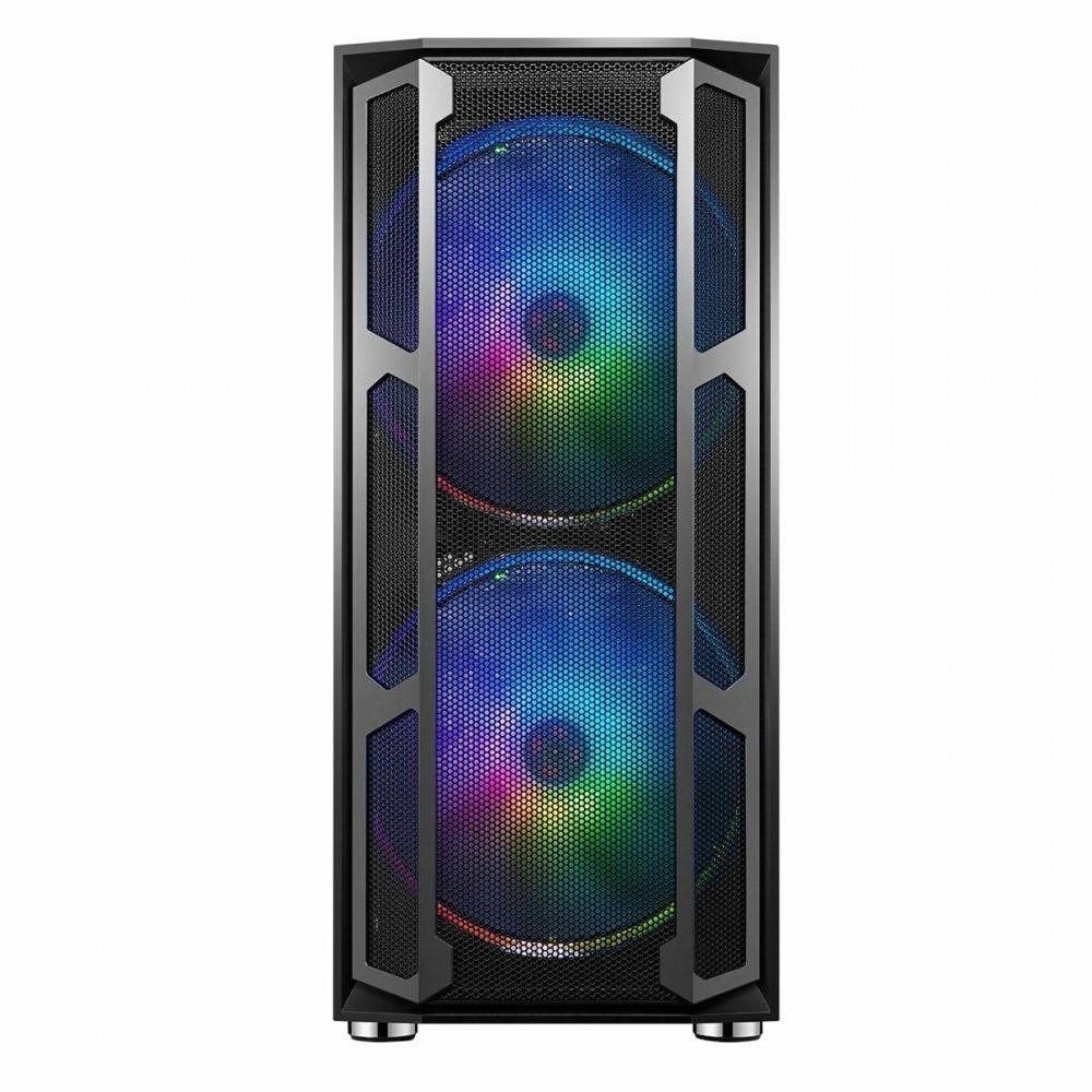 Game Max F15M Mesh Gaming Case 2x 20cm ARGB Fan 1x12cm ARGB Fan TG Side ...